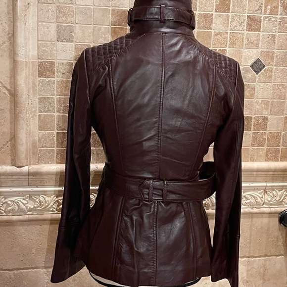 Andrew Marc | Jackets & Coats | Marc New York Venice Belted Burgundy ...
